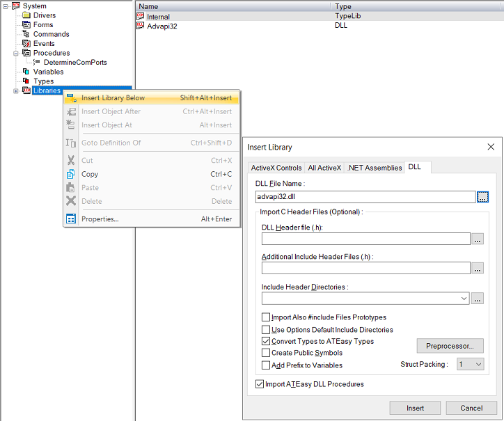 Accessing the Windows Registry using the WinReg.h DLL API from ATEasy ...