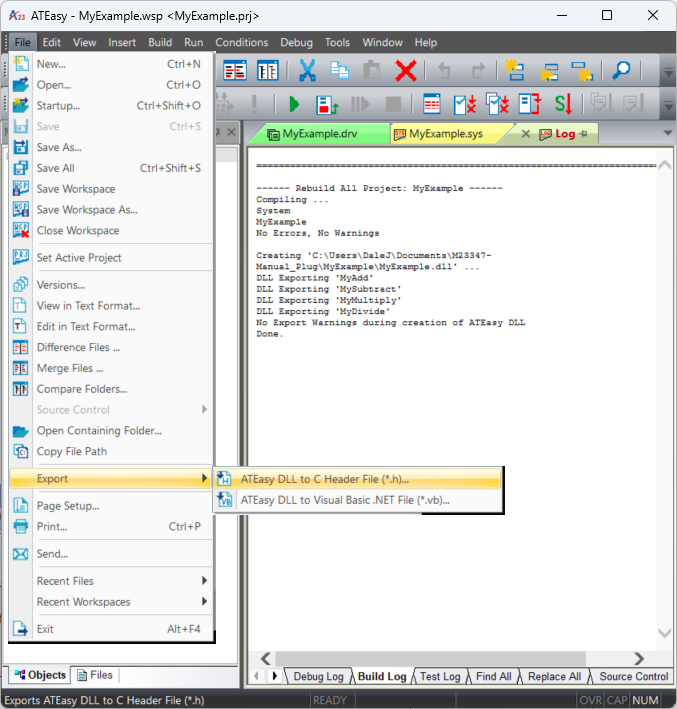 Using an ATEasy Exported DLL in LabView | Marvin Test Solutions, Inc.